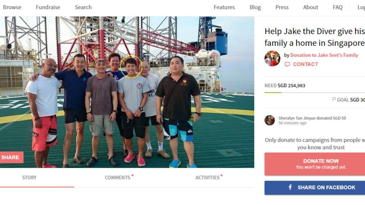 More than S$40,000 raised for young family of deceased diver Jake Seet ...