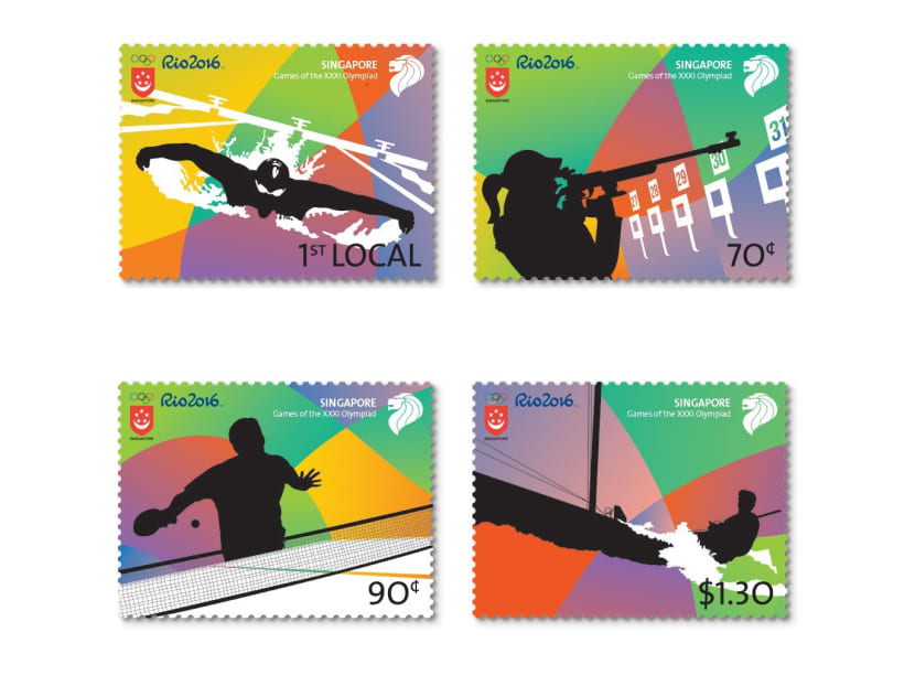SingPost issues special stamps to represent S’pore medal hopes at Rio ...
