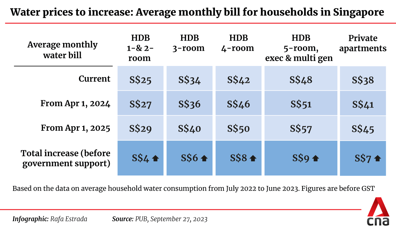 What you need to know about Singapore's impending water price hike - CNA