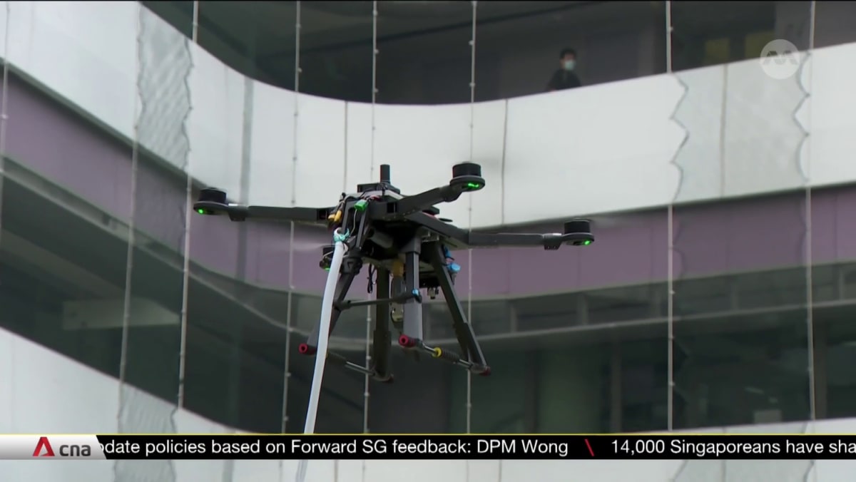 Singapore launches first aerial robotics arena | Video - CNA