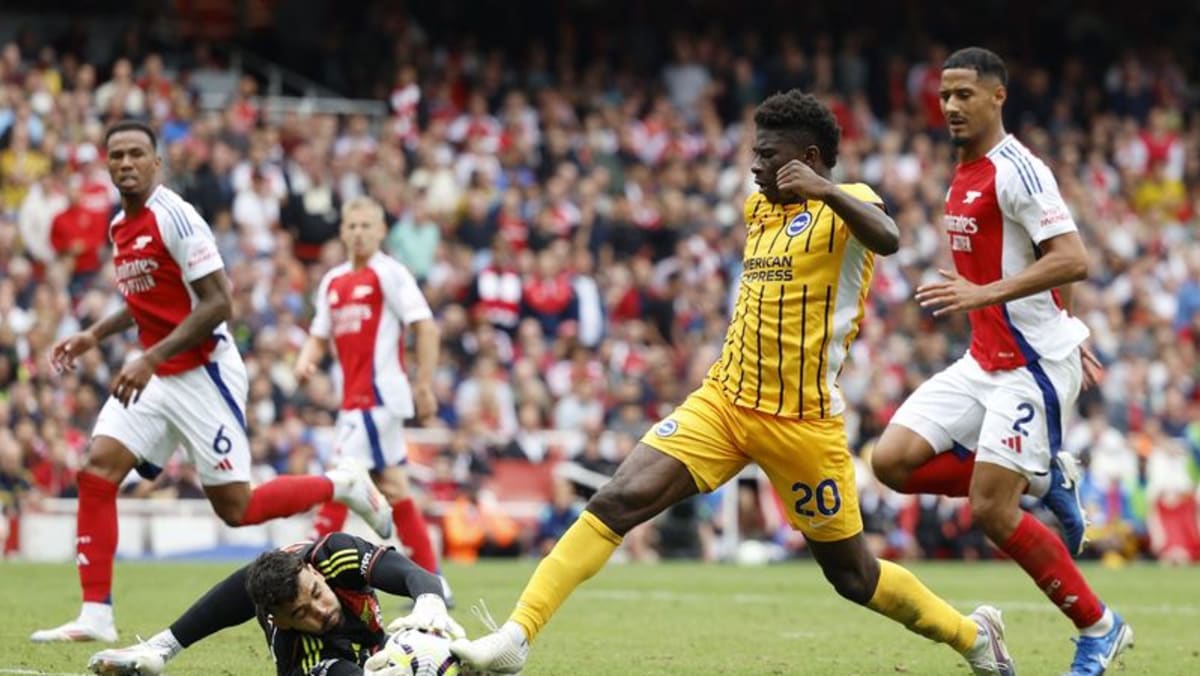 Brighton end 10-man Arsenal's winning start with 1-1 draw - CNA