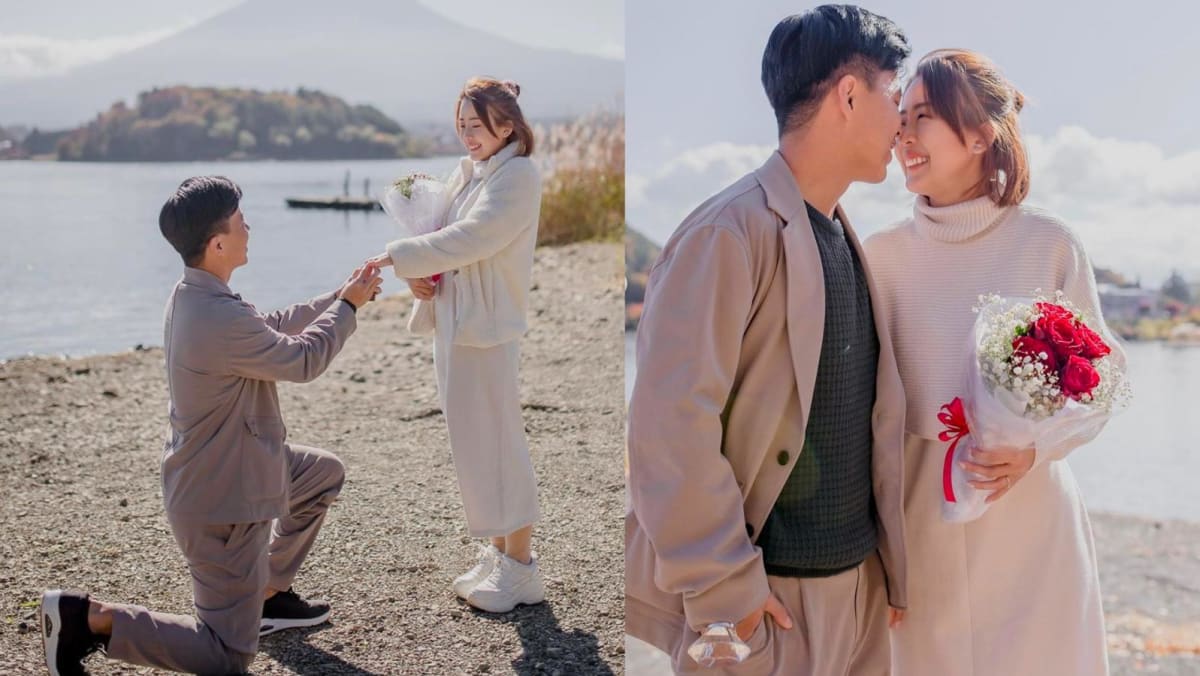 Mediacorp artiste Jernelle Oh had to recreate her engagement photos ...