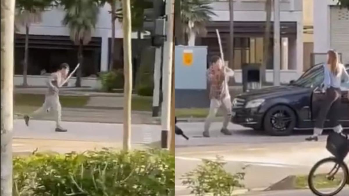 Video of man wielding sword in Sumang Lane was scene being filmed for ...