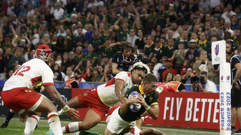 Springboks beat feisty Tonga 49-18 to close on quarters - CNA