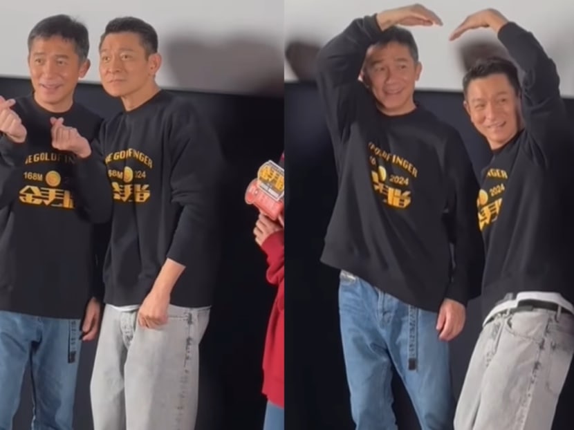 Tony Leung, 61, Andy Lau, 62, show how cute they still are by making heart gestures - TODAY
