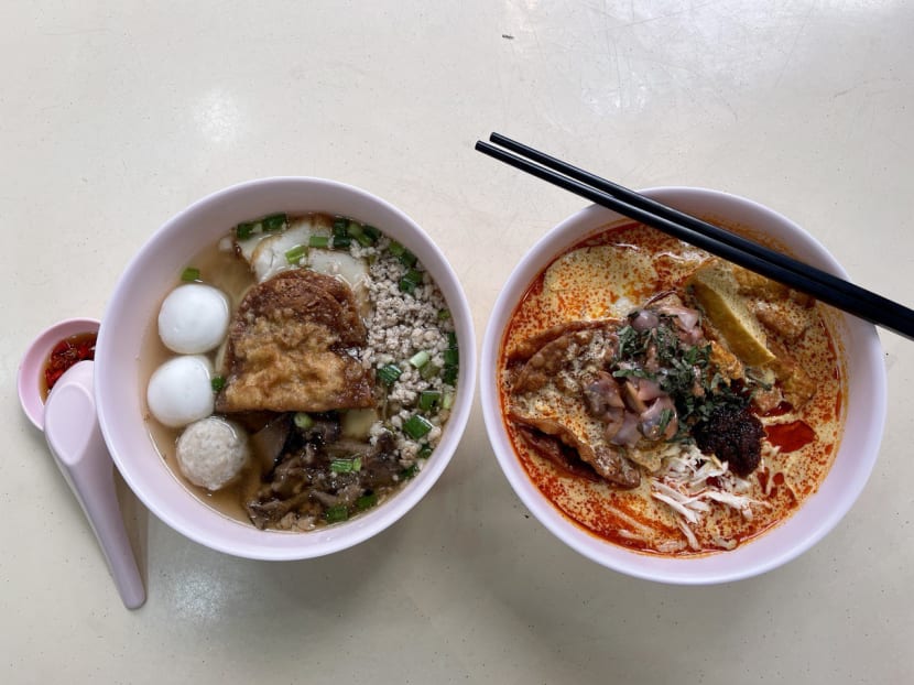 Loaded, lemak laksa at a bak chor mee stall in Tiong Bahru – with a ...