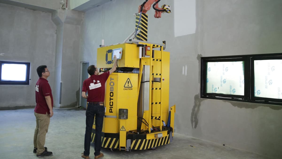 NTU scientists create robot that paints walls quicker, improves safety ...