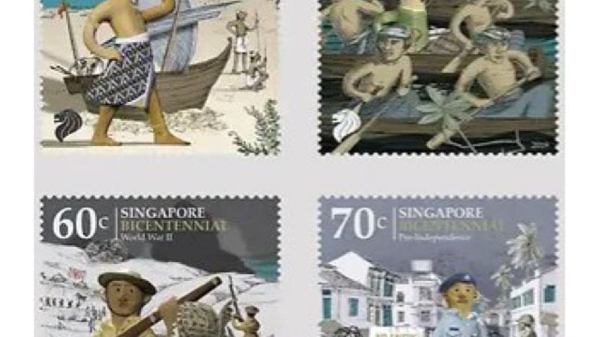 Singapore bicentennial stamps - melisten