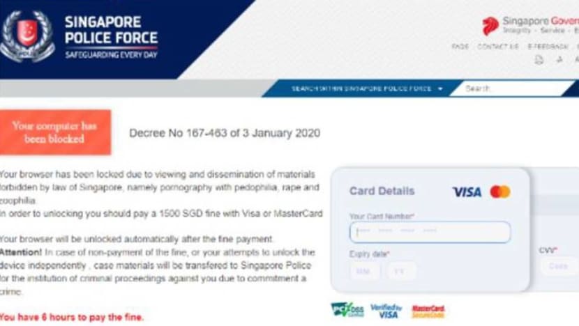 SPF warns of phishing website posing as police site - CNA