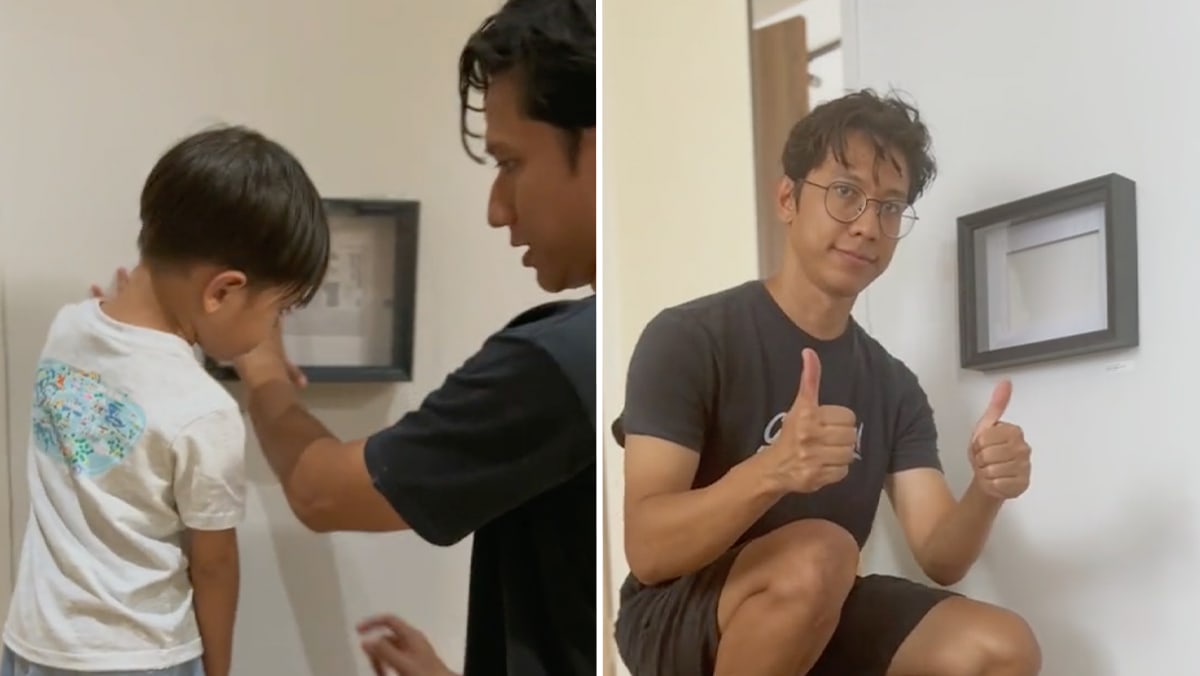 #trending: S'pore dad turns son's wall scribbles into art installation ...