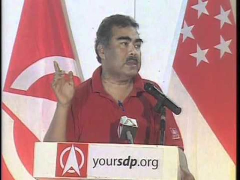 SDP's Mohd Isa Aziz at Sembawang GRC rally, May 4 - TODAY