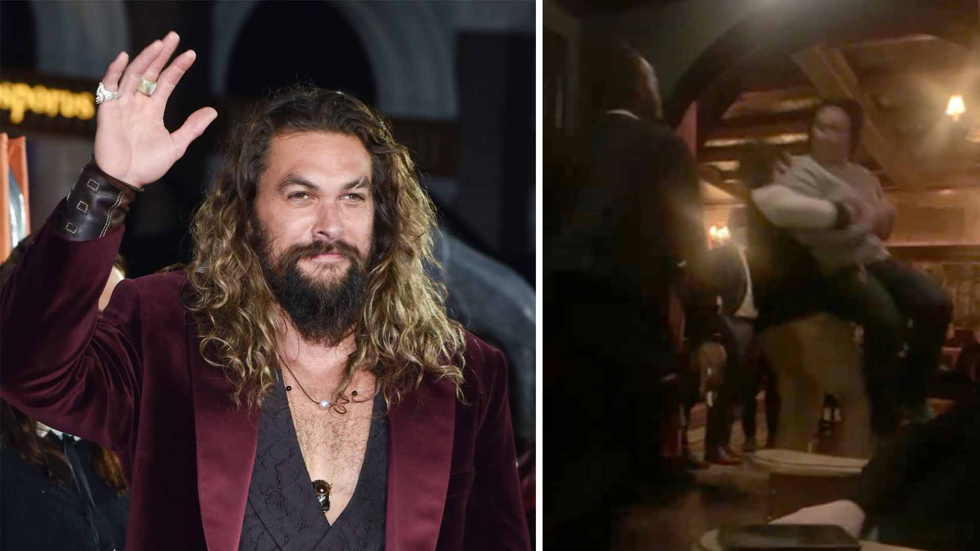 Jason Momoa Carried Rowdy Drunk Man In Bearhug Out Of New York Bar - TODAY