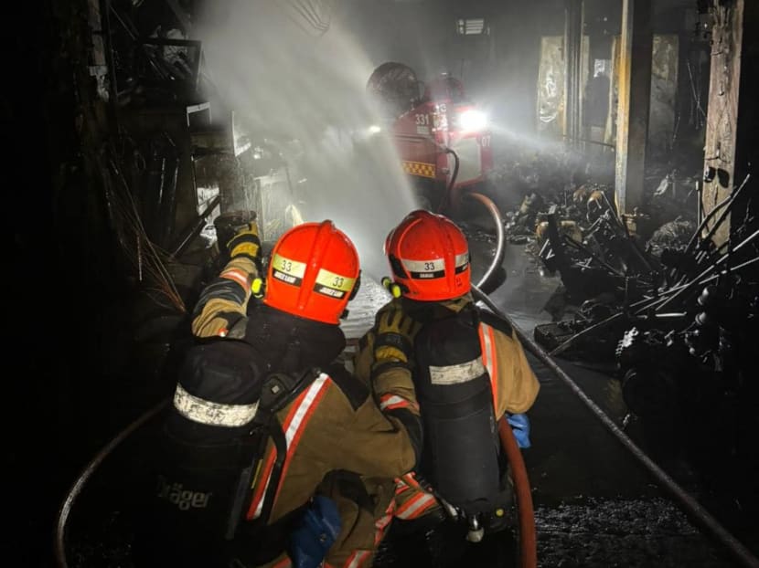 Firefighter and another person taken to hospital after Defu Lane fire ...