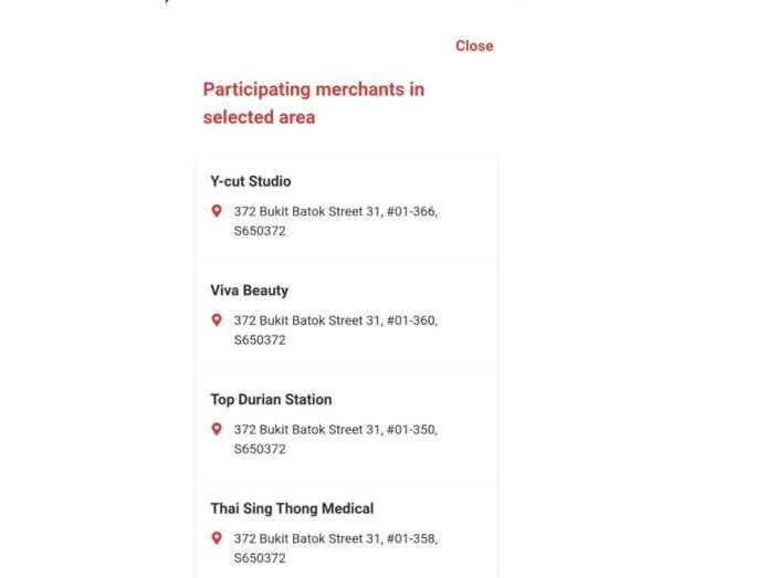 Interactive map showing participating hawkers and merchants added to ...