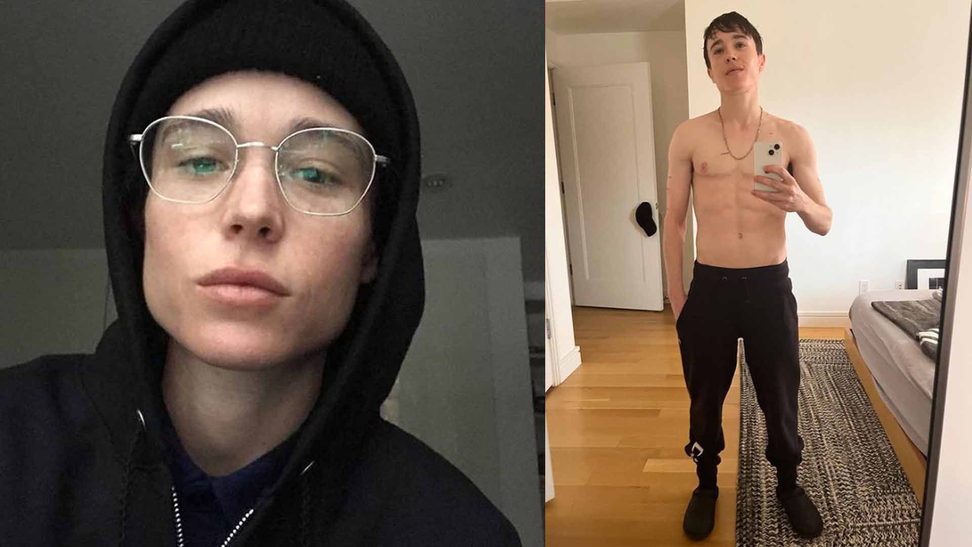 Elliot Page Shows Off 6 Pack By Taking Shirtless Mirror Selfie Oh