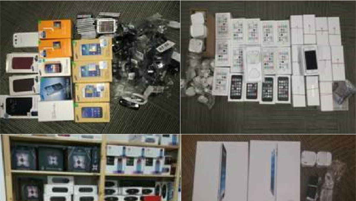 S$245,655 worth of counterfeit items seized, 2 men arrested - TODAY
