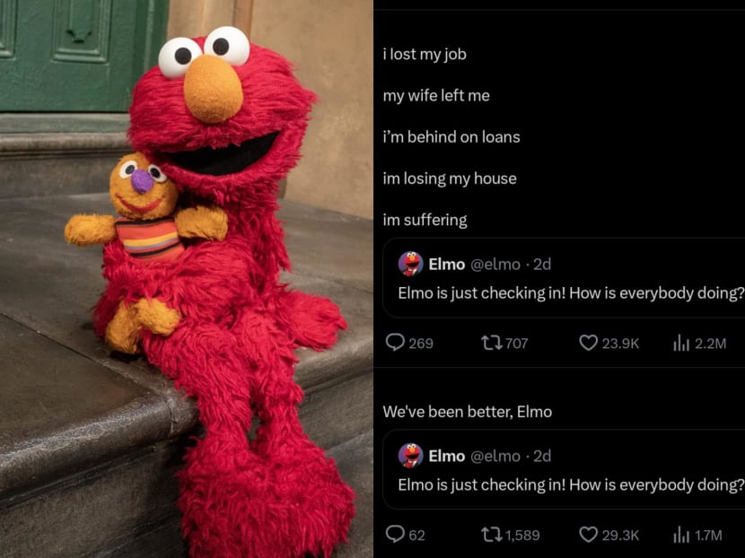 Elmo responds to angsty replies following viral wellness check post - CNA Lifestyle
