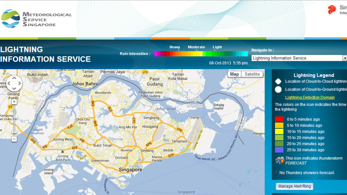 Lightning information service launched today - TODAY