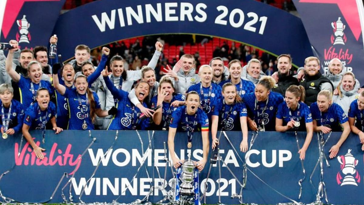 Chelsea thump Arsenal to win FA Cup and seal domestic treble - CNA