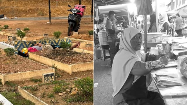 静躺坟墓旁陪伴车祸亡母 马男：阴阳相隔仍想伴着她 - 8world