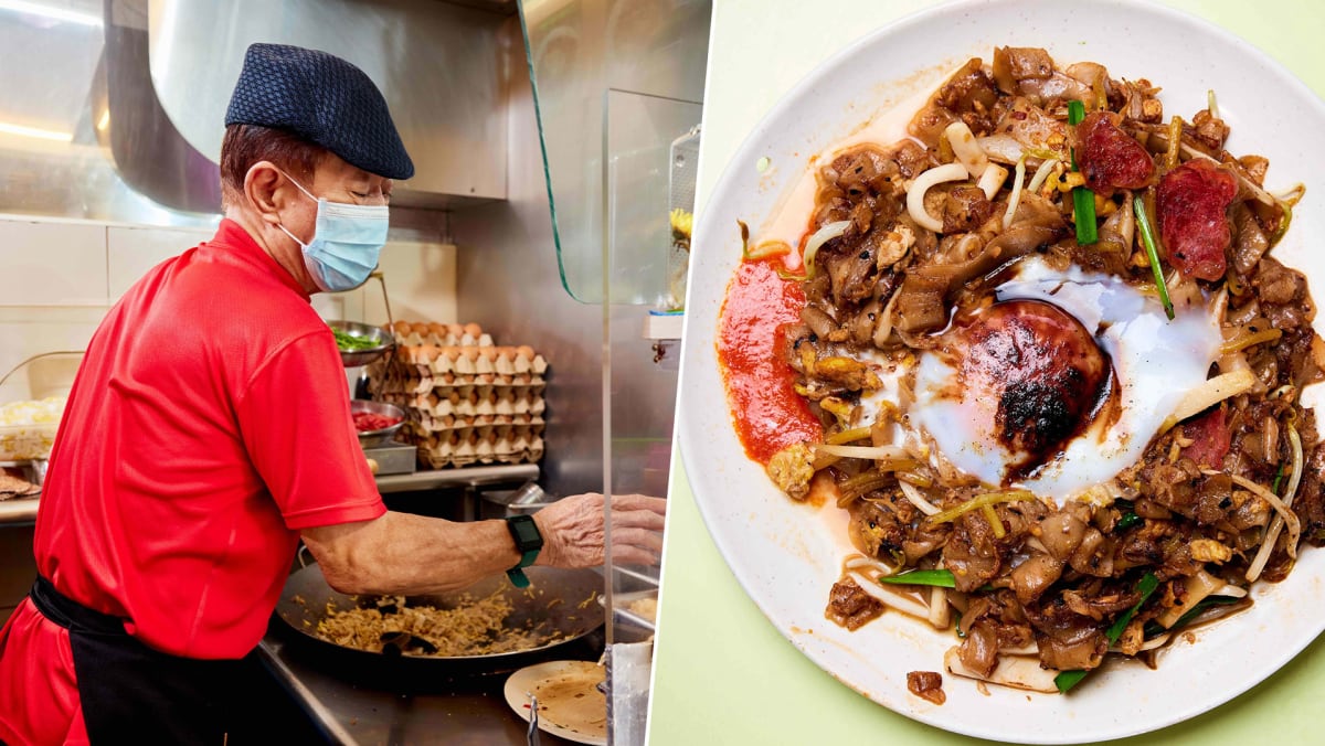 Hawker uncle dances to cha-cha music while frying char kway teow that ...