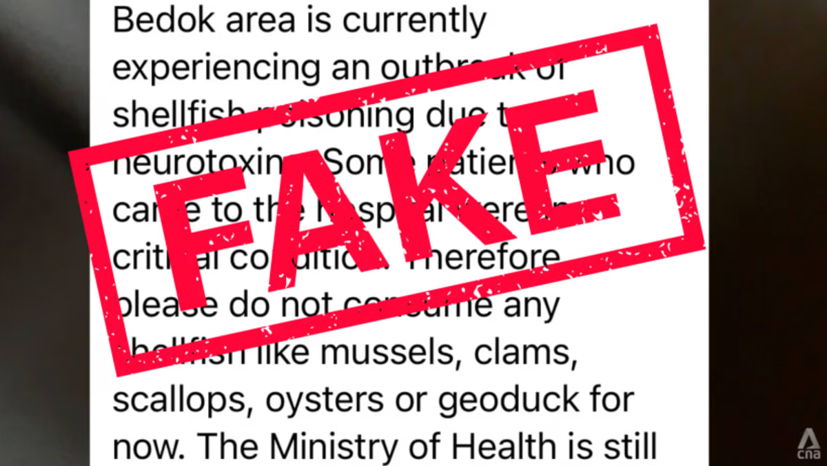 Mesej WhatsApp tentang keracunan kerang-kerangan di Bedok tidak benar ...