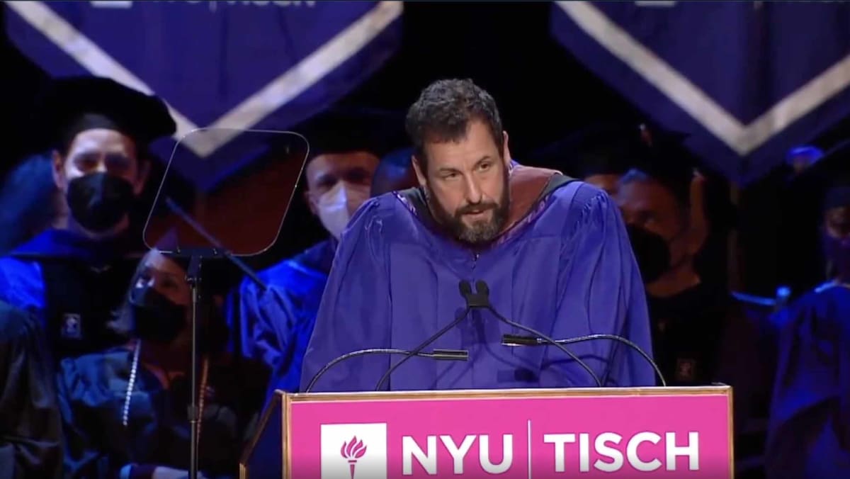 Adam Sandler Gives Hilarious NYU Tisch School Of The Arts Grad Speech ...