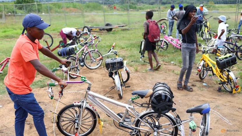 South African township boys spin bikes to stay out of trouble - CNA