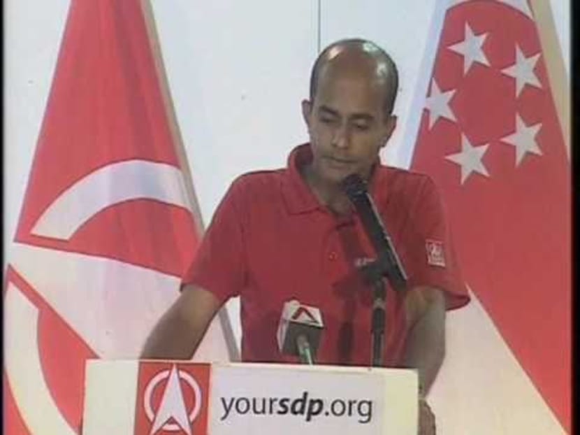 SDP's Vincent Wijeysingha at Sembawang GRC rally, May 4 - TODAY