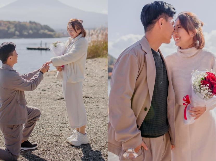 Mediacorp artiste Jernelle Oh had to recreate her engagement photos ...