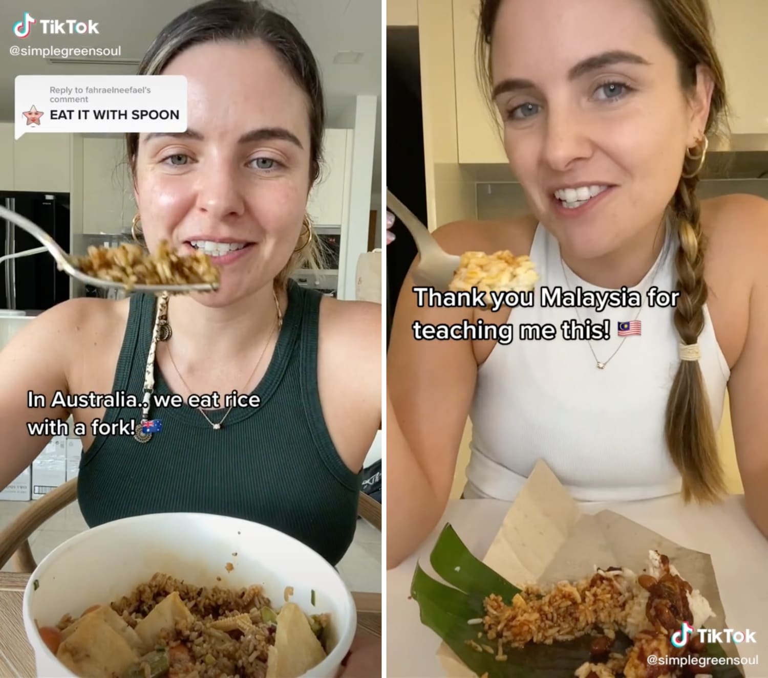 Aussie explains why she converted to eating rice with spoon instead of ...