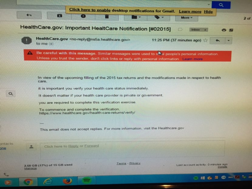 Ministry of Health warns of phishing email scam - TODAY