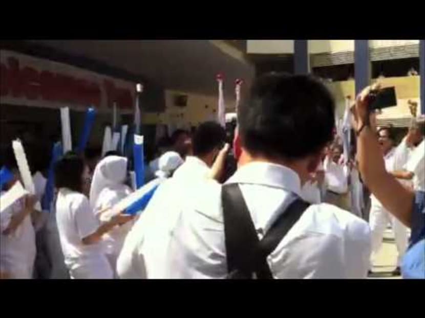 PAP Supporters Cheering at Greenridge Secondary School - TODAY