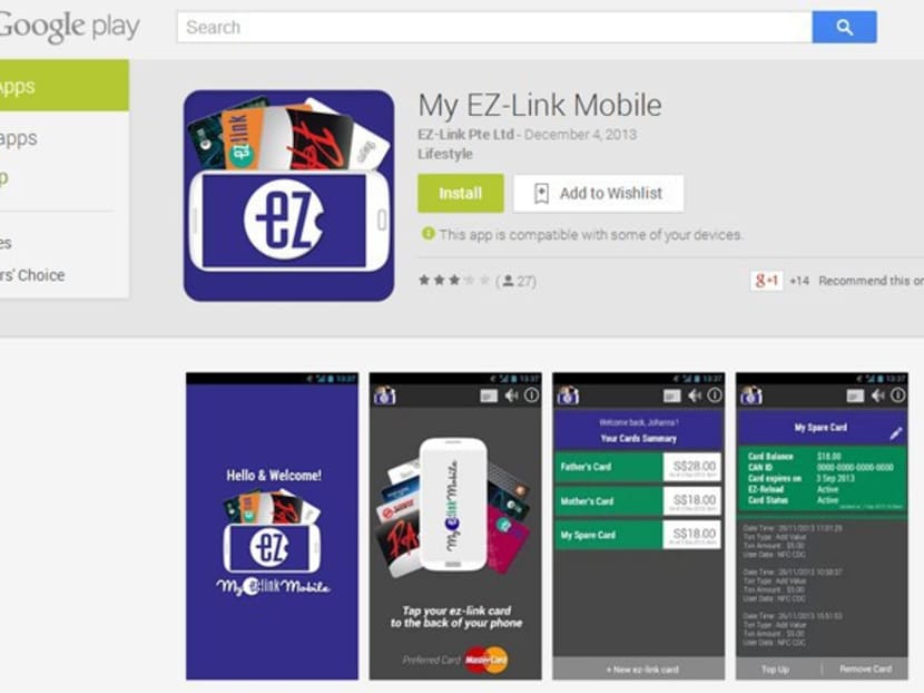 Mobile app for EZ-Link card top-ups launched - TODAY