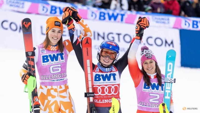 Alpine skiing-Shiffrin wins slalom for 90th World Cup victory - CNA