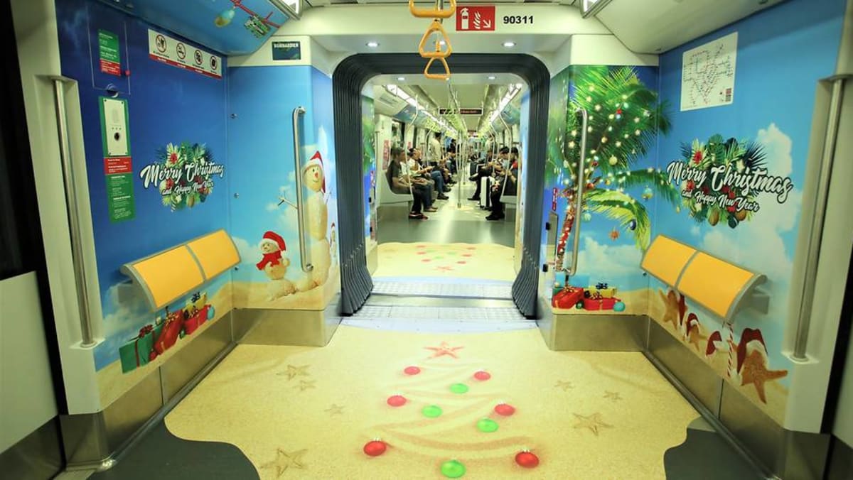 Sun, sand and seasons greetings: MRT trains, buses get tropical ...