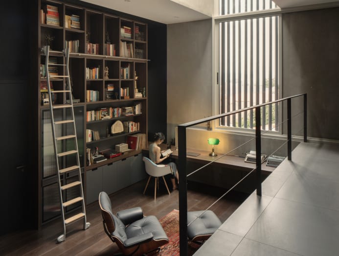 Singapore home tour: A 4-storey house with an unusual, slanted roof and ...