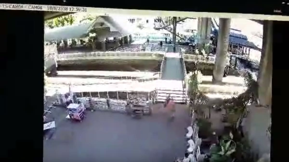 CCTV footage of the explosion at Bangkok's Chao Phraya river - TODAY