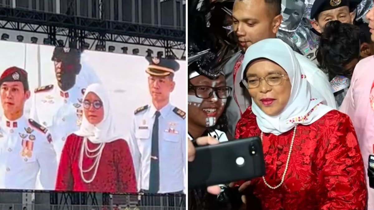 Netizens amused by President Halimah lookalike at NDP rehearsal - TODAY