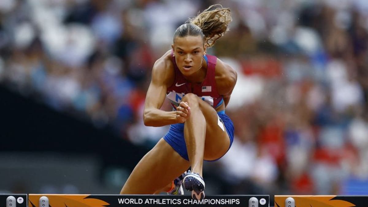 American Anna Hall leads after Day 1 of heptathlon at world ...