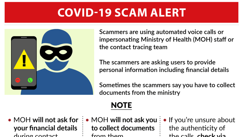 MOH warns of scammers impersonating its employees, COVID-19 contact ...