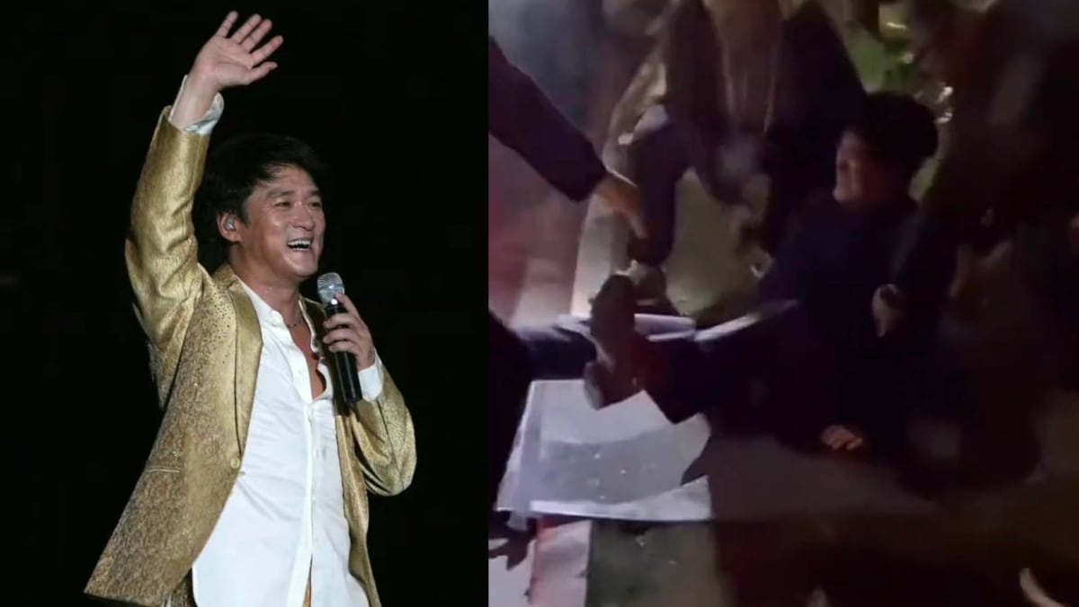 Wakin Chau, 63, slips and falls on wet ground after China concert - TODAY