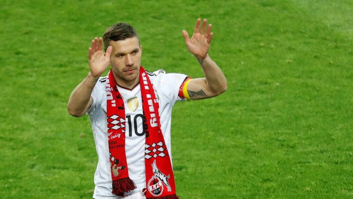 World Cup winner Podolski sent off in charity match - CNA