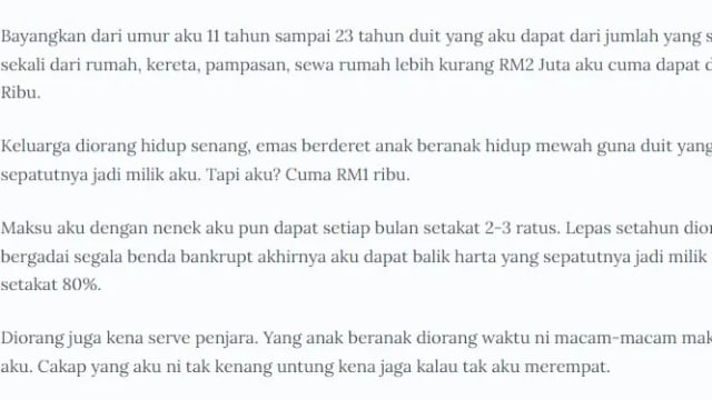 私吞孤女父母61万元遗产 马国贪心亲戚挨告坐牢 - 8world