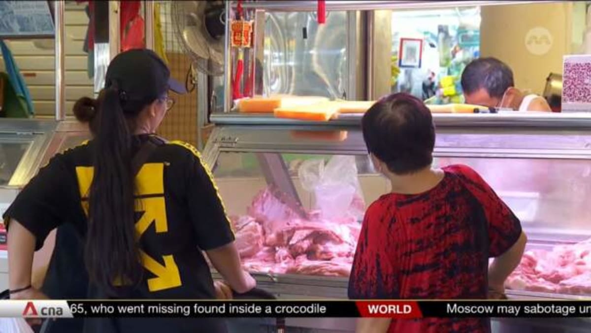 Fresh pork back in Singapore wet markets, but pricier | Video - CNA