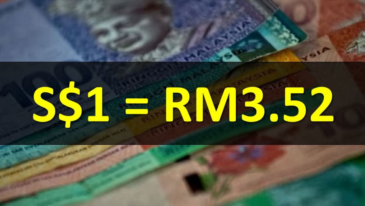 Ringgit cecah RM3.52 bagi S$1.00 hari ini - BERITA Mediacorp