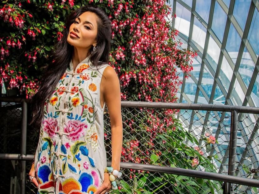 American singer Nicole Scherzinger visits Gardens by the Bay and Haw ...