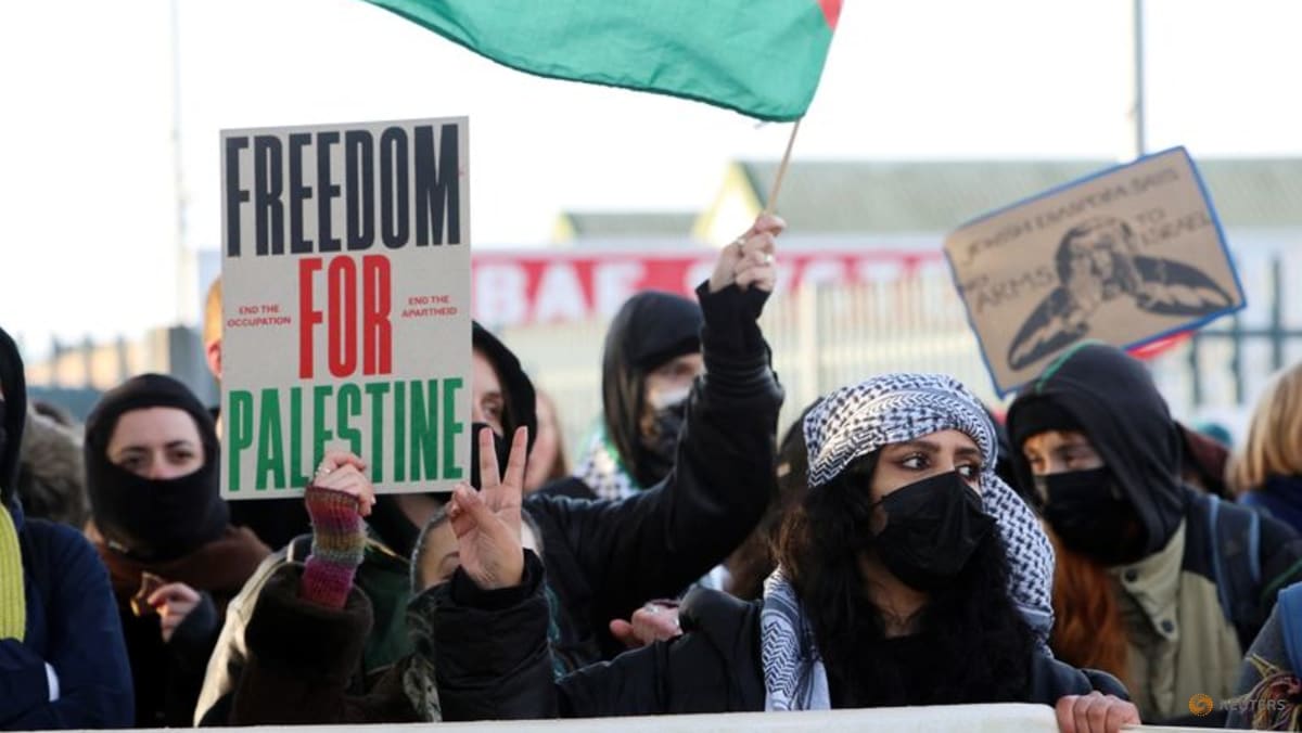 Pro-Palestinian protesters block entrances to UK's BAE defence plant ...