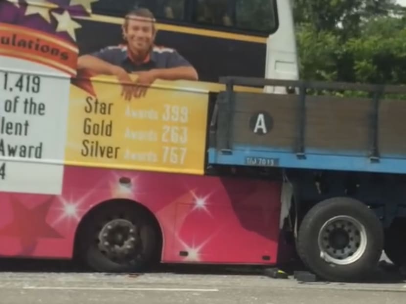 Gallery: 4 injured in accident between SBS Transit bus, trailer and ...