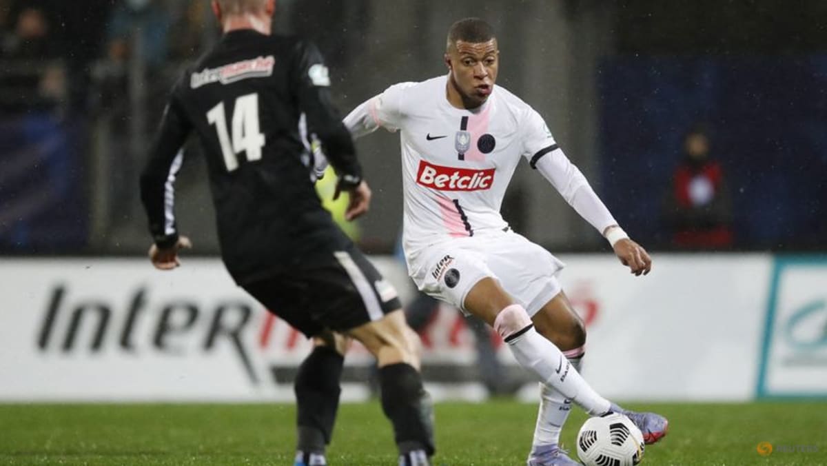 Mbappe hits treble as PSG stroll into French Cup last 16 - CNA
